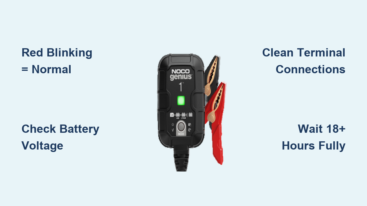 NOCO Genius 1 Red Light Blinking: Troubleshooting Guide - Vacuums.Best